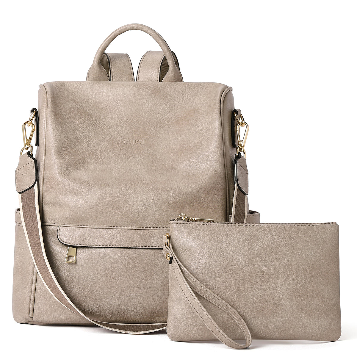 CLUCI Womens Backpack Purse Leather Anti-theft Large Fashion Designer
