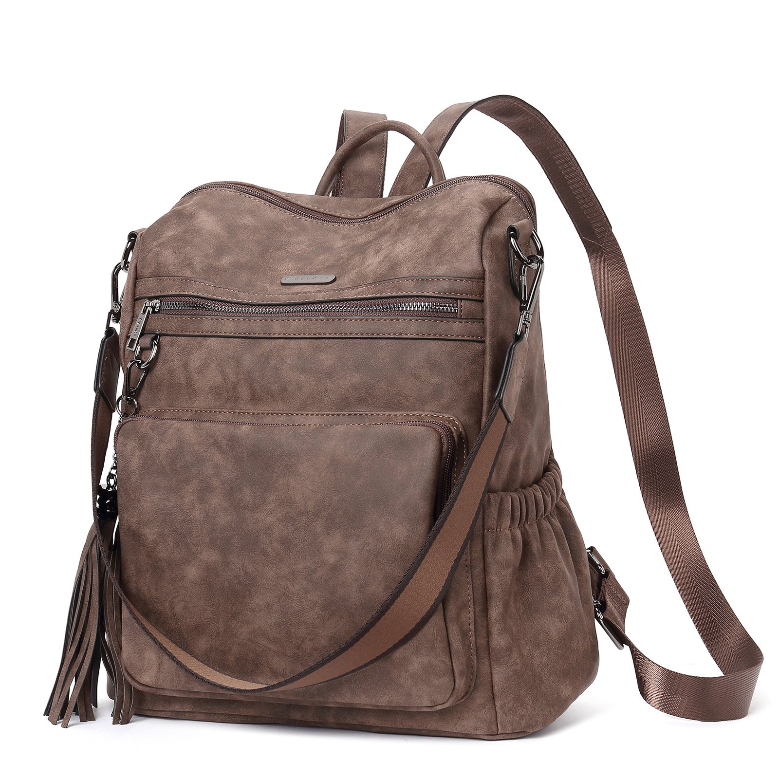 CLUCI Backpack Purse for Women Fashion Leather Designer Travel Large L
