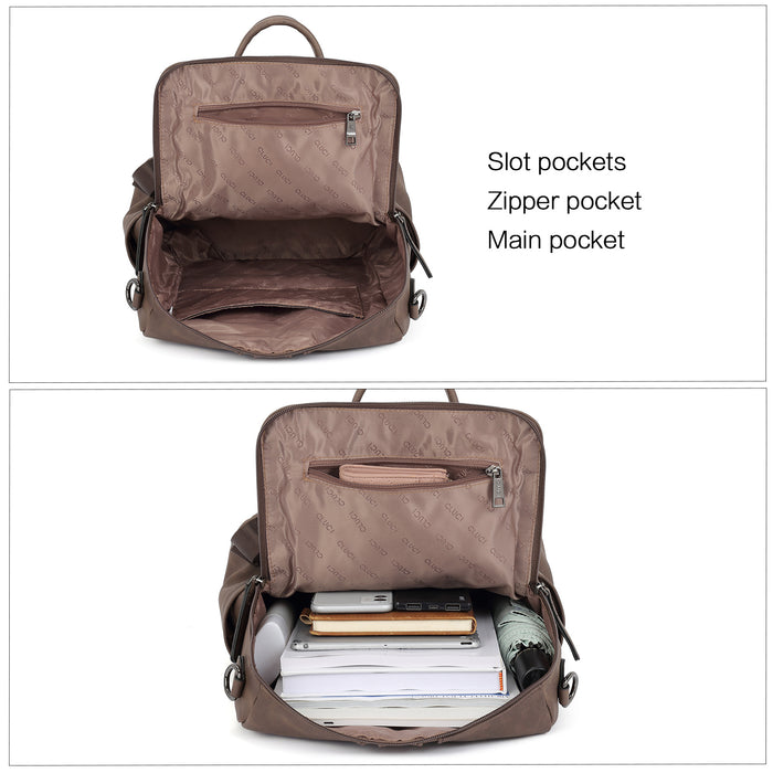 CLUCI Leather Backpack Purse for Women Convertible Large Travel Ladies