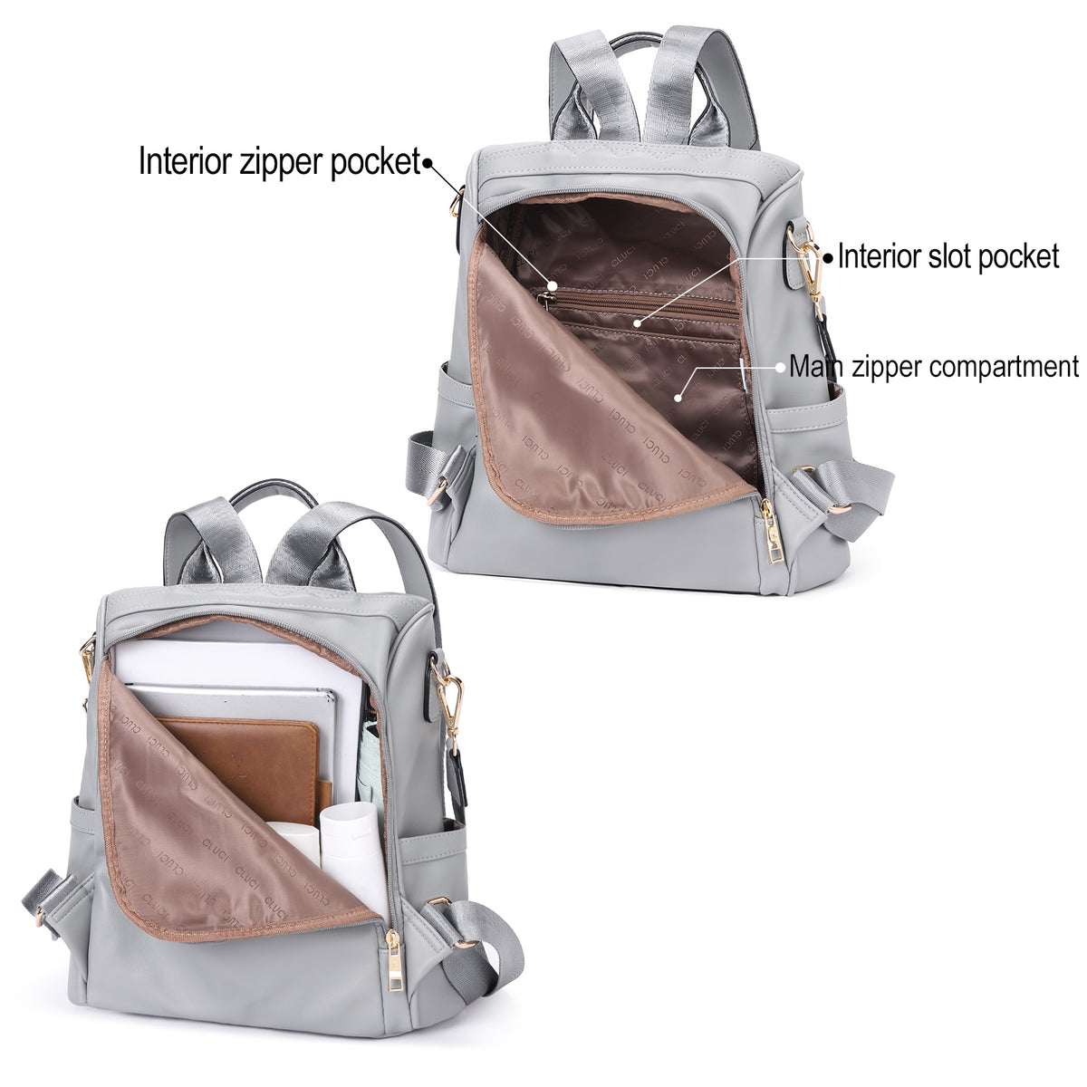 Greene Multi-Purpose Carry Way Vegan Leather Backpack Purse For Women ...